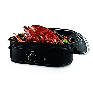 Oster Roaster Oven with Self-Basting Lid, 18 Quart, Black (CKSTRS18-BSB-W)