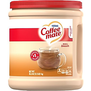 Coffee mate Original Powder Creamer, 35.3 oz Canister with By The Cup Stainless Steel Measuring Spoons