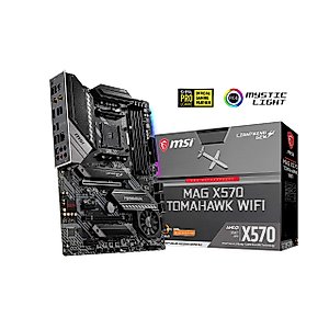 MSI MAG X570 TOMAHAWK WIFI Motherboard (AMD AM4, DDR4, PCIe 4.0, SATA 6Gb/s, M.2, USB 3.2 Gen 2, AC Wi-Fi 6, HDMI, ATX)