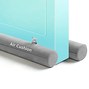 PearlLives Air Cushion Door Draft Stopper, Express Door Sweep for Wind, Dust, Smoke, Noise Protection and Energy Saving (Gray, 36 inches)