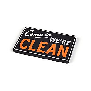 Genuine Fred FLIPSIDE Dishwasher Sign, Double-Sided, Works on all ALL Dishwashers, Self-Adhesive Magnet Included, Durable & Water Resistant, Fun Kitchen Gadget for Families and Roommates, 2.5" x 3.5"
