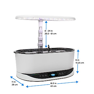 AeroGarden Bounty Indoor Hydroponic Herb Garden, White