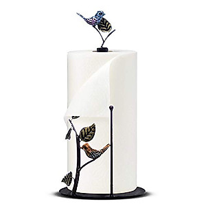 Bird - Cute and Decorative Kitchen Paper Towel Holder Countertop, Free Standing, Iron, 15 inch