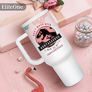 Aunt Tumbler Gift for Aunt For Mothers Day from Niece Aunty Gifts from Nephew - 40oz Gradient Pink Funny Tumbler Dinosaur Cup - Unique Birthday Gift Thank You Christmas Gifts for Aunts