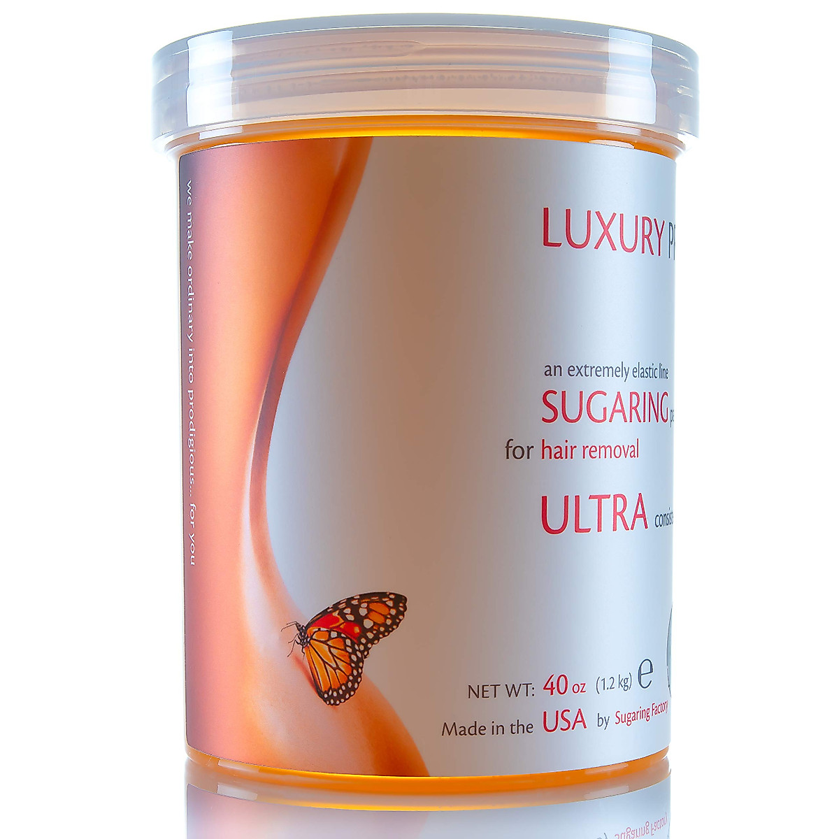 Sugaring Paste Luxury PRO Organic Hair Removal - MEDIUM Paste for All body parts 40 oz / 2.5 lbs - Sugar Wax Hair Remover - PROFESSIONAL SKILLS REQUIRED