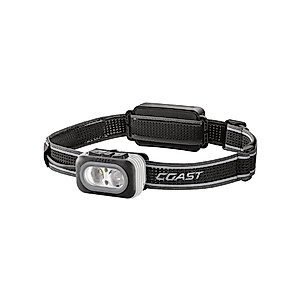 Coast RL20R 1000 Lumen Tri-Color LED Rerchargeable Headlamp with Flood and Spot Beams, Variable Light Control, Fixed Focus, Ultra-Strap, Red/Green Modes