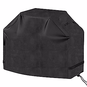 EPESTOEC Gear Grill Cover BBQ Cover Grill Covers Heavy Duty Gas Barbeque Grill Cover BBQ Grill Covers, 58 Inch, Dark Black Color