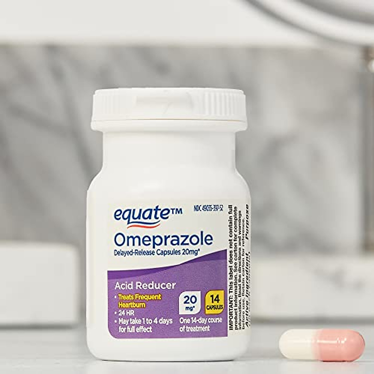 Omeprazole Delayed-Release Capsules, 20 mg. Includes Luall Fridge Magnet + Equate Omeprazole Delayed Release Tablets 20 mg (Capsules, 42)
