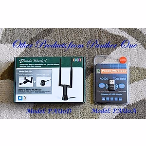 Panda Wireless® PAU0A AC600 Dual Band (2.4GHz and 5GHz) Wireless AC USB Adapter - Win XP/Vista/7/8/10/11, Mint, Ubuntu, MX Linux, Manjaro, Fedora, Centos, Kali Linux and Raspbian