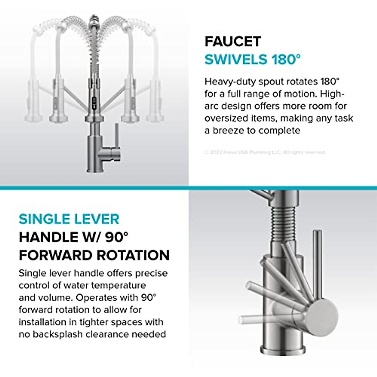 KRAUS Bolden Commercial Style 2-Function Single Handle Pull Down Kitchen Faucet in Brushed Brass/Matte Black, KPF-1610BBMB