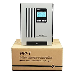 SOLAFANS 48V 120A MPPT Solar Power Charge Controller 12V 24V DC150V PV 6600W Dead Battery Reactivation Support Lead Acid, Sealed, Gel, AGM, Lithium Battery with LCD Display Charging Status