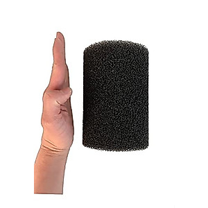 ViaAqua 2 Pack X-Large Overflow Filter Box Intake Round Pre-Filter Foam Sponge 5.91" x 4.13" for Aquariums and Ponds (Coarse 25PPI)