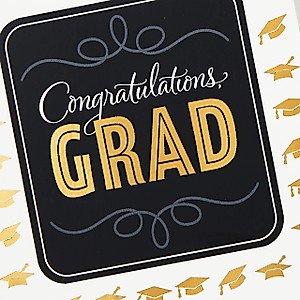 Hallmark Graduation Cards Assortment, Black and Gold, Congratulations Grad (12 Cards and Envelopes, 4 Designs)