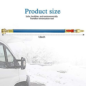 RV Winterizing Kit Sprinkler Blowout Adapter with Shut Off Valve, Air Compressor Quick Connector, 12 Inch Garden Hose, Male Female Faucet Connect for RV, Camper, Ship