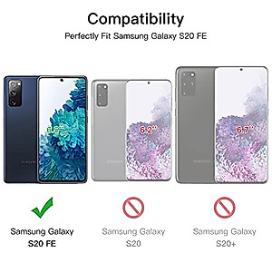 JETech Screen Protector for Samsung Galaxy S20 FE 6.5-Inch with Camera Lens Protector, Tempered Glass Film, Fingerprint ID Compatible, HD Clear, 2-Pack Each
