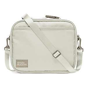 Simple Modern Hadley with Shoulder Strap | Lunch Box for Kids, Teens, and Adults | Insulated Bag for Girls, Boys, Women, Men | Meal Containers with Exterior and Interior Pockets | Almond Birch