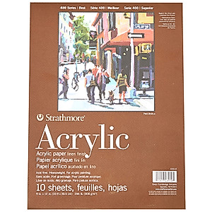 Strathmore Acrylic Paper Pad 9"X12"-10 Sheets -430900