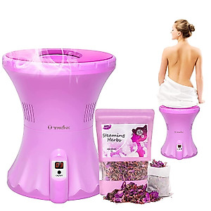 Yoni Seat Kit -Electric V Steam Chair with Vaginal Steaming Herbs for V Cleansing & Detox, Menstrual Support, Feminine Odor, Postpartum Care, Rejuvenate & Heal and Women Home Spa