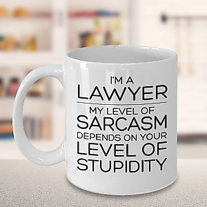 MB10 PROUD GIFTS Funny Lawyer Coffee Mug, I'm A Lawyer Sarcasm Novelty Cup, Lawyer Gifts For Women Men, Best Future New Attorney Mug, Unique Graduation Birthday Christmas Gifts For Lawyer