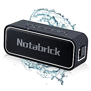 NOTABRICK Bluetooth Speaker 40W,Portable Speaker with 3D Surround Sound,Enhanced Bass,IPX7 Waterproof Speaker,Long Playtime,Voice Assistant,100ft Wireless Range for Home,Gardens,Outdoor,Travel