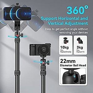 SmallRig Camera Desk Mount Table Stand with Magic Arm and 1/4" Ball Head, 13"-35.4" Adjustable Light Stand, Tabletop C Clamp for DSLR Camera, Ring Light, Live Streaming, Photo Video Shooting - 3992