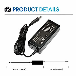 AC Adapter Laptop Charger for HP Pavilion G6 G7 DV6 DV5 DV4 G72 G71 G60 G61 G62 DM4 HP 2000-2B09WM 2000-2A20NR Notebook PC 65W 18.5V 3.5A Power Supply Cord