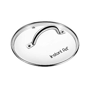 Instant Pot Tempered Glass Lid, 7.6-In, Mini 3-Qt, , Cooking Pot Lid, Stainless Steel Handle and Rim, Clear