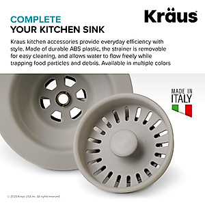 Kraus Kitchen Sink Strainer for 3.5-Inch Drain Openings in Truffle, PST1-TR