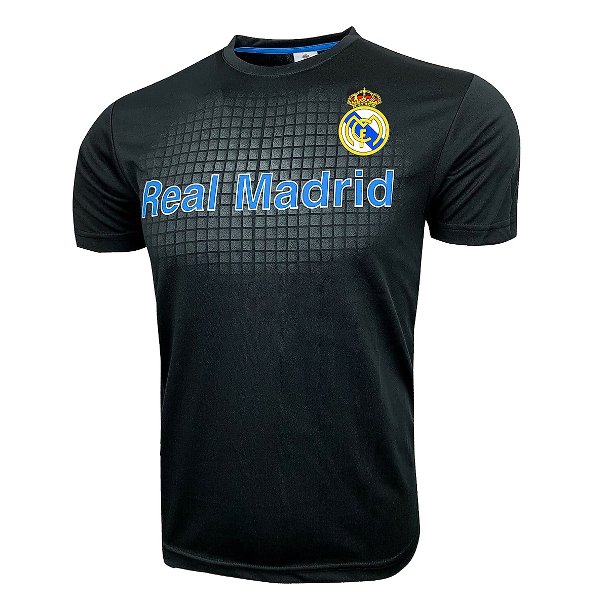 Boy's Soccer Shirt, Official Licensed Madrid Tee Shirt YL Black