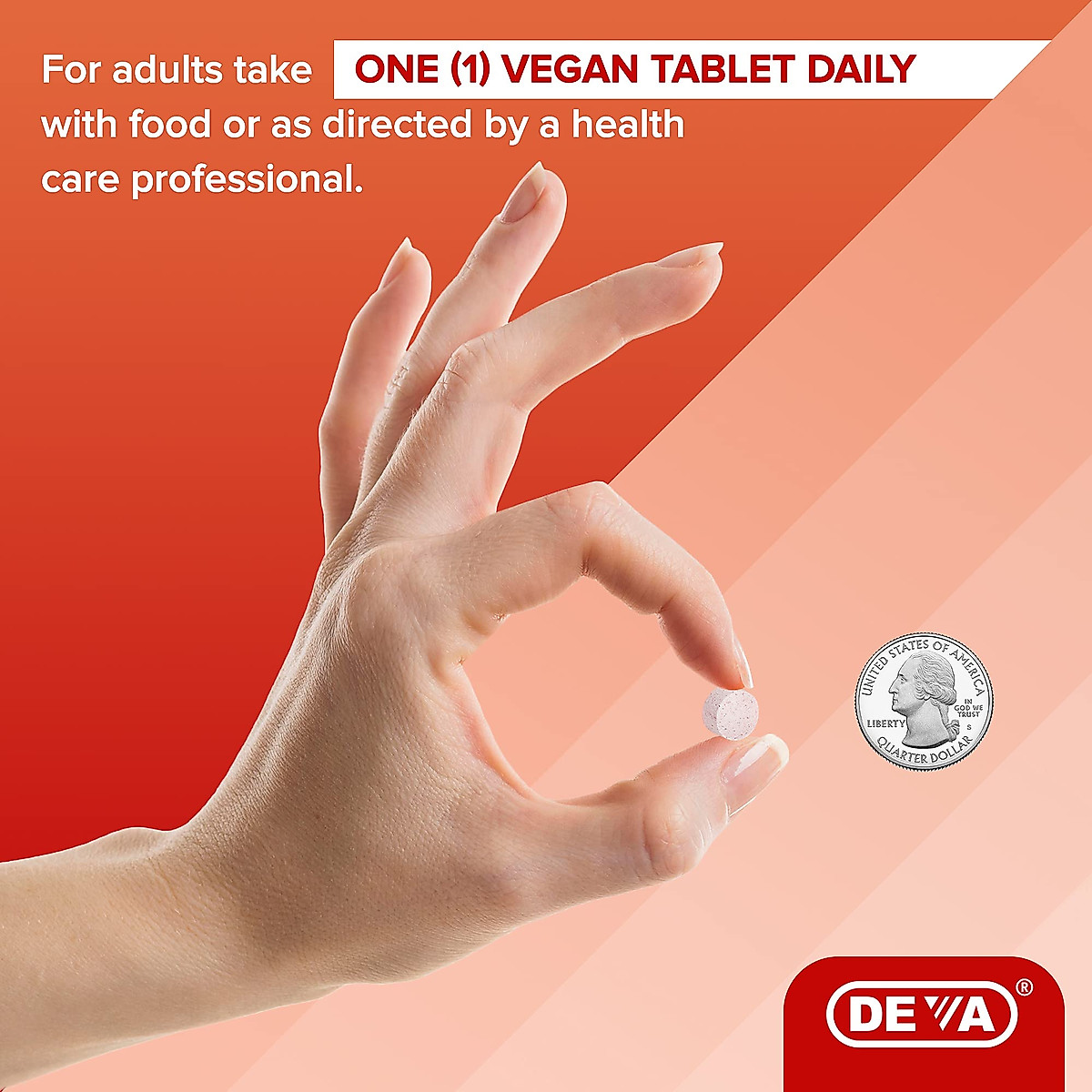 DEVA Vegan Vitamin B12 Fast Dissolve Supplement - Once-Per-Day Complex with 1000 Mcg Methylcobalamin B12, Folic Acid, B6 - Lemon Flavor - 90 Dissolvable Tablets, 2-Pack