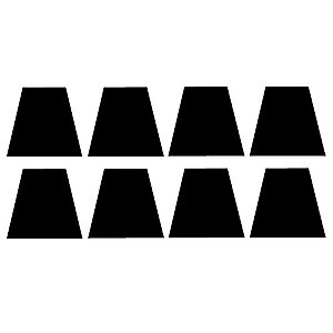 Firefighter Helmet Tetrahedron-Trapezoids V1 Vinyl Decal (8 Pack) by StickerDad® - Size: 2", Color: Reflective Black - Windows, Walls, Bumpers, Laptop, Lockers, etc.