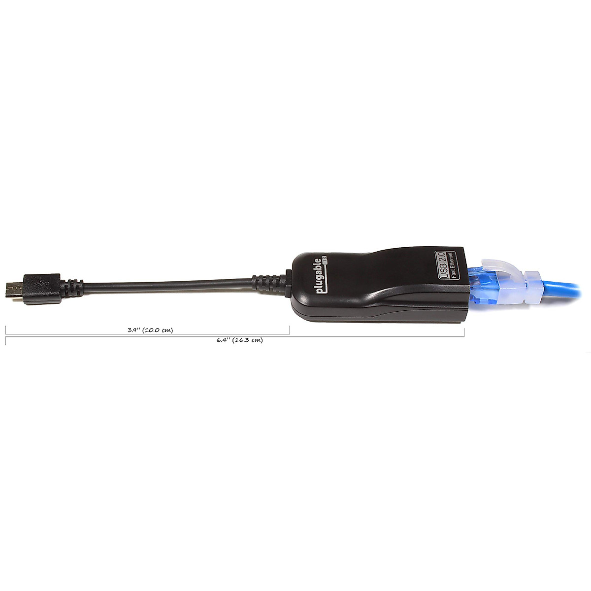 Plugable USB 2.0 OTG Micro-B to 100Mbps Fast Ethernet Adapter Compatible with Windows Tablets, Raspberry Pi Zero, and Some Android Devices (ASIX AX88772A chipset).