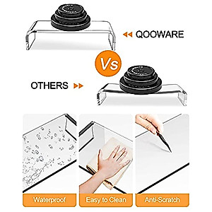 Clear Monitor Riser, Acrylic Computer Stand 20 inch - Sturdy 50LB Max - Promote Pain Relief Posture & Free Up Cluttered Space with TV, Laptop & PC Computer & Desk Storage Organizer Stand Riser