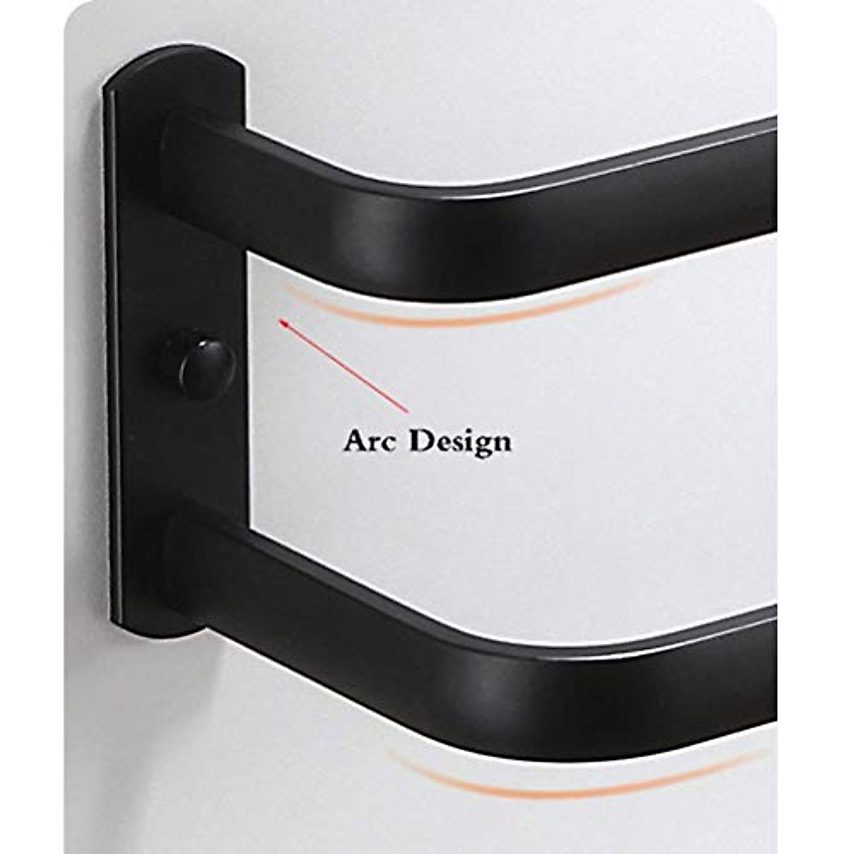 Towel Racks Bathroom Wall Mounted,Multilayer Dislocation Space Aluminum Towel Rail,Towel Stands for Bath Hotel Kitchen White Triple Layer 60Cm,White,Triple Layer 40Cm(Color:Light Green,Size:Double Lay