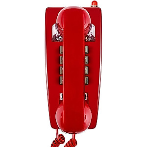 Retro Wall Phones for Landline with Mechanical Ringing Classic Corded Telephone Wall Mounted with Indicator Waterproof Old Style Phone for Home Hotel and Office