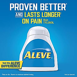 Aleve Tablets with Naproxen Sodium 220mg NSAID Pain RelieverFever Reducer, 10 Count