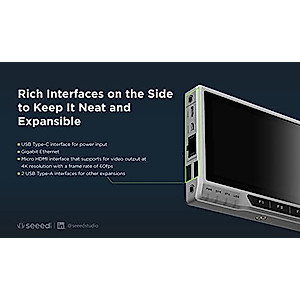 Seeed Studio reTerminal - Embedded Linux with Raspberry Pi CM4 and 5-Inch Multi-Touch Screen, Wireless Connectivity Linux Terminal Device for Home Assistant, Machine Learning and Edge AI.