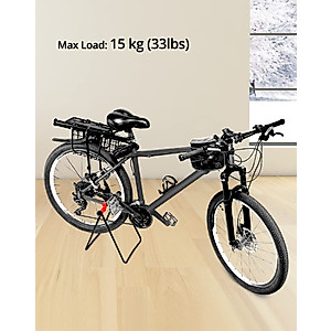 QWORK Easy Utility Bicycle Rack, 2 Pack Bike Floor Stand, Freestanding Bicycle Floor Repair Rack Stand, Foldable Indoor Outdoor Bicycle Garage Stand for Bicycle Storage