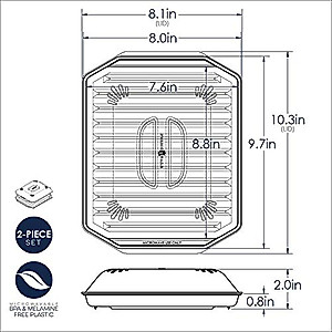 Nordic Ware Bacon Rack with Lid, 10.25x8x2 Inches, White