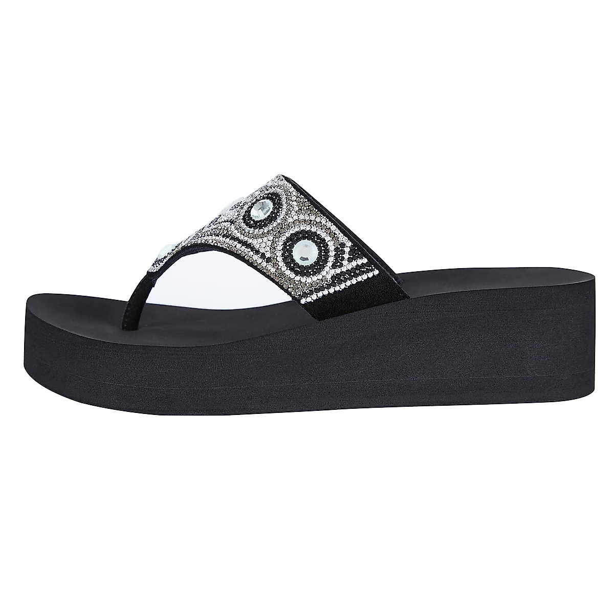 Lowkeyray Womens flip flops on vocation/beach Comfort Thong Style Flip Flops Sandals for Women in Summer (X-Small, Black, numeric_6)