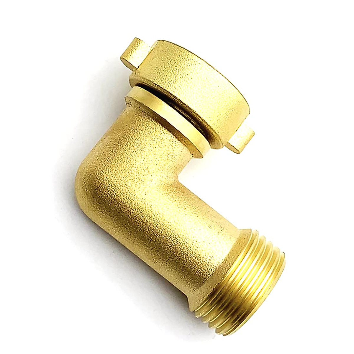 2 Pack Brass Garden Hose Elbow Connector Garden Hose Adapter Garden Hose Fitting with 2 Pressure Washers, 90 Degree