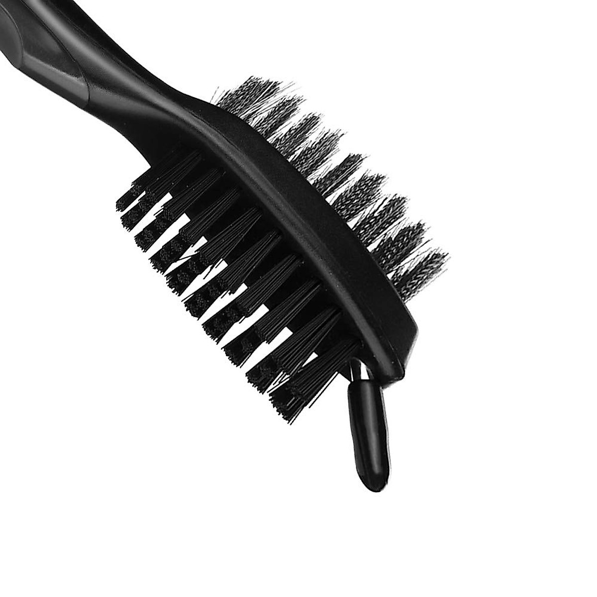 Toxz 3 in 1 Popular Golf Cleaning Brush Club Groove Cleaner Retractable Zip-Line Carabiner,Nylon and Wire Bristles with The Expanding Cord