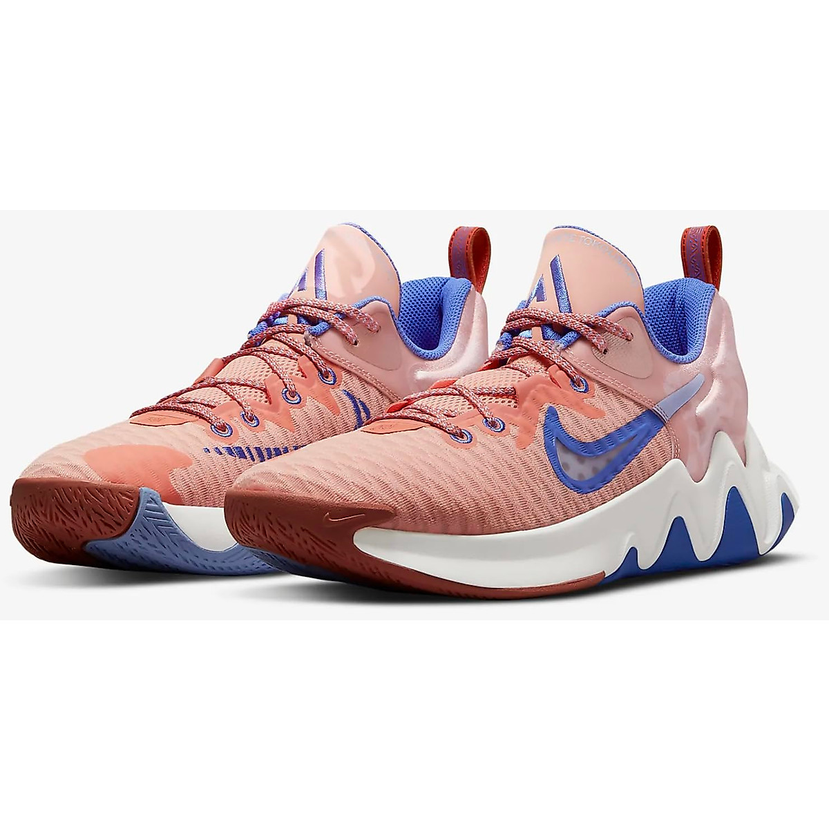 NIKE Men's Giannis Immortality Shoes Sneaker, Artic Orange Medium Blue, 15
