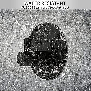 KINMINGZHU 2pcs Black Self Adhesive Hooks, Self Adhesive Wall Mounted Hanger，No Drill No Screw for Key Coat Towel for Kitchen Bathroom Toilet