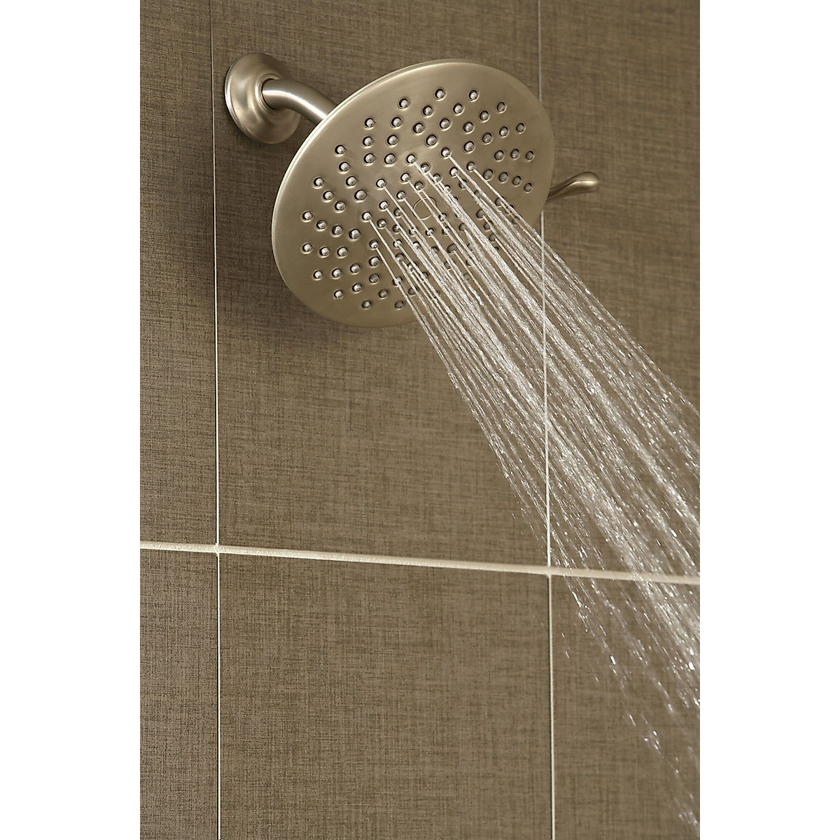 Moen Velocity Eco-Performance Brushed Nickel Two-Function Rainshower 8-Inch Shower Head with Immersion Technology, S6320EPBN