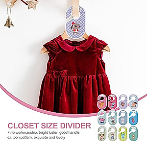 DOITOOL Shelf Divider 12Pcs Clothes Size Dividers Baby Closet Size Dividers Baby Clothes Organizers Baby Clothes Hangers Closet Dividers for Hanging Clothes Baby Boy Hangers