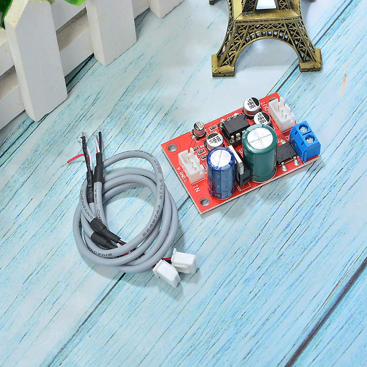 Comimark 1Pcs DIY NE5532 Dynamic Microphone Stereo Preamp Amplifier Board DC9-24V AC8-16V