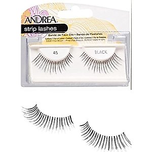Andrea Lashes Strip Style 45 Black (6 Pack)
