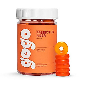 GOGO Fiber Gummies for Adults, 60 Count (Pack of 1) - Prebiotic Chicory Root Inulin Fiber Supplement - Daily Gummy Fiber for Digestive Gut Health, Constipation Relief - Non-GMO, Vegan & Cruelty-Free