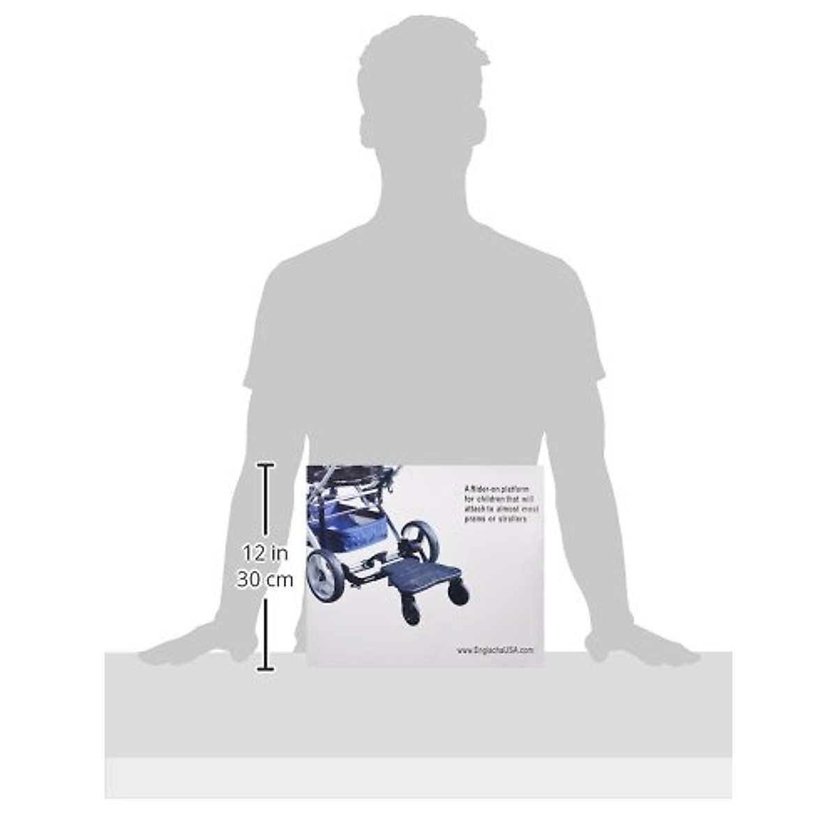 Englacha Easy Rider Trailer - Standing Platform - Quick and Easy to Use - Designed for Safety, Blue